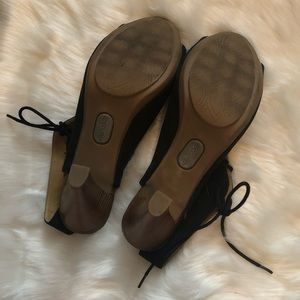 Adam Tucker | Shoes | Adam Tucker Black Cutout Lacedup Peep Toe Booties ...